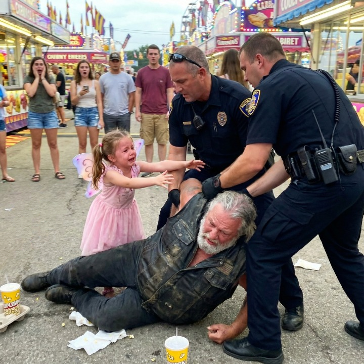 Little Girl Yells “My Grandpa!” While Officers Pin Down Biker They ...