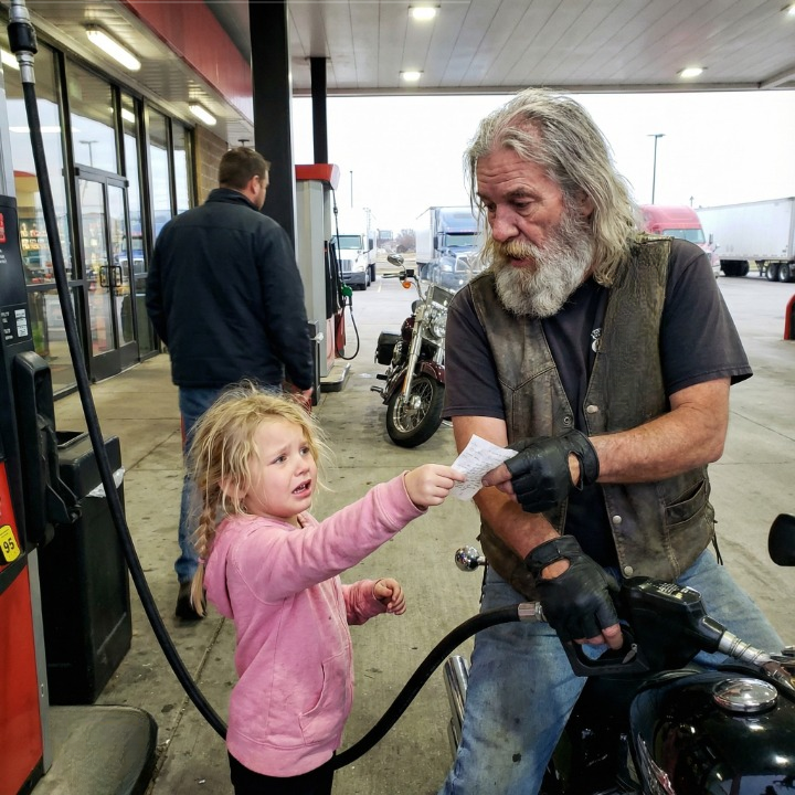 Young Girl Gave a Biker a Note That Read, “He’s Not My Daddy—Please ...