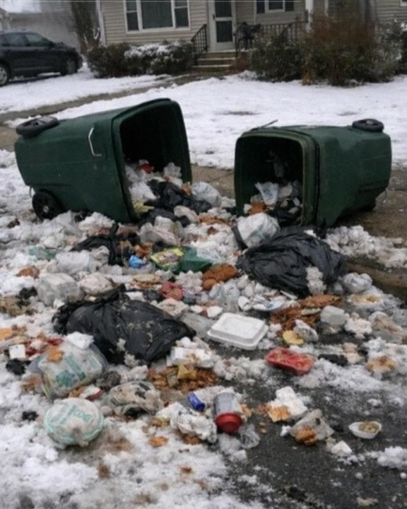 My entitled neighbor kept tipping over my trash cans and dumping ...